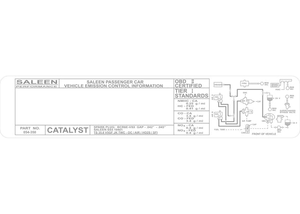 VECI Label 1996 S351 – Saleen Performance Parts