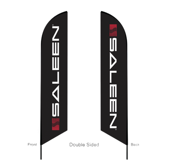 Saleen Logo 9' Feather Flag – Double-Sided – Saleen Performance Parts