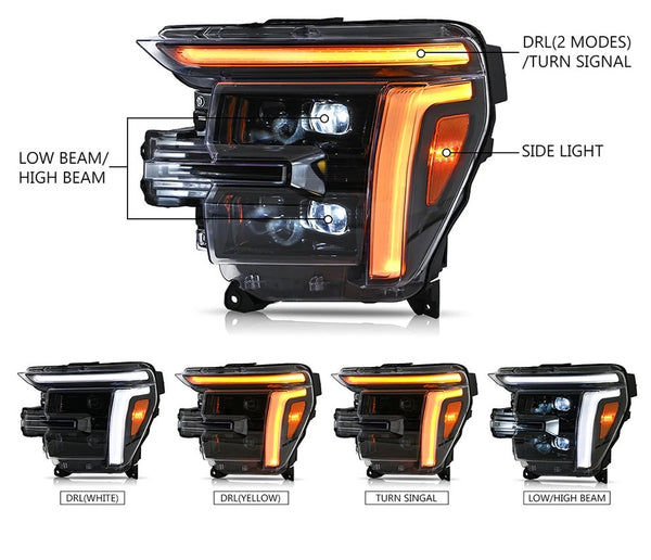 Saleen LED Headlights, 2024-2026, SportTruck F-150 | Saleen – Saleen ...